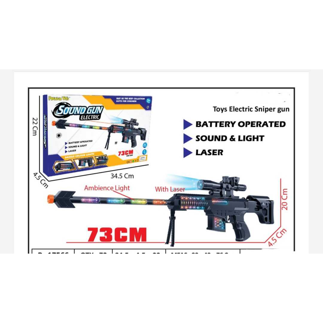 Jual MAINAN SNIPER ELECTRIC GUN 73CM WITH LASER | Jakmall.com