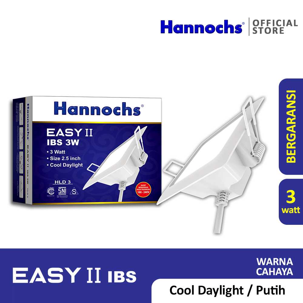 Jual Hannochs Downlight LED EASY II 3W IBS Cahaya Putih | Jakmall.com
