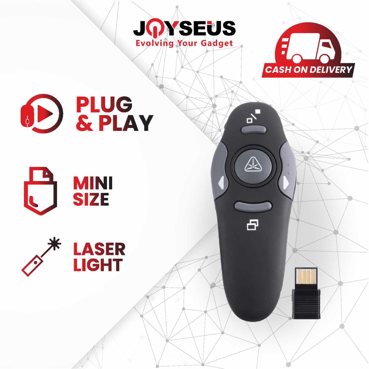 Jual Wireless Laser Pointer Presenter Laser 2.4G Remote Control