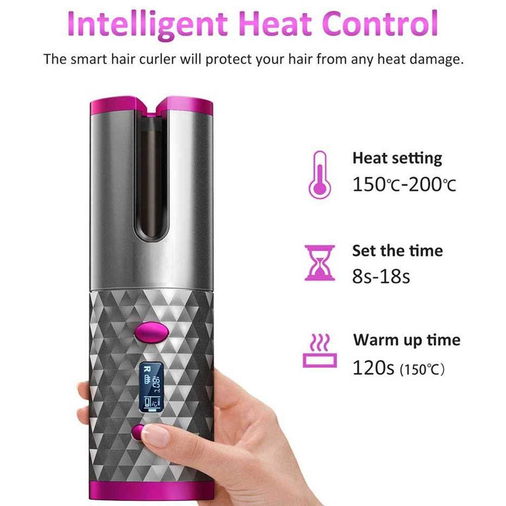 Jual Auto Curler Rechargeable Tanpa Kabel Catok Keriting Otomatis ...