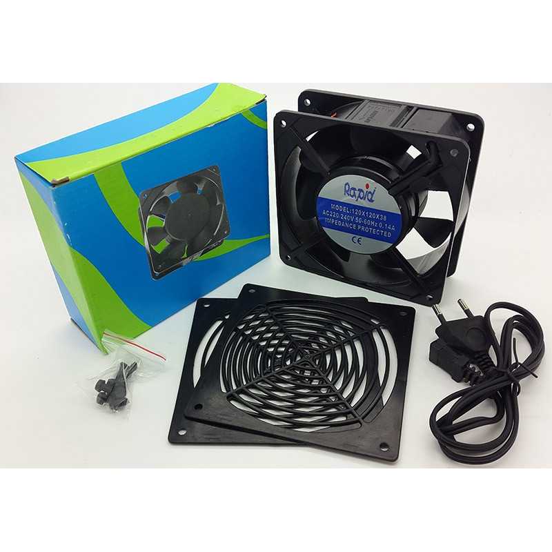 Jual Cooling Fan AC 220V ukuran 12 x 12 x 3.8 cm | Jakmall.com