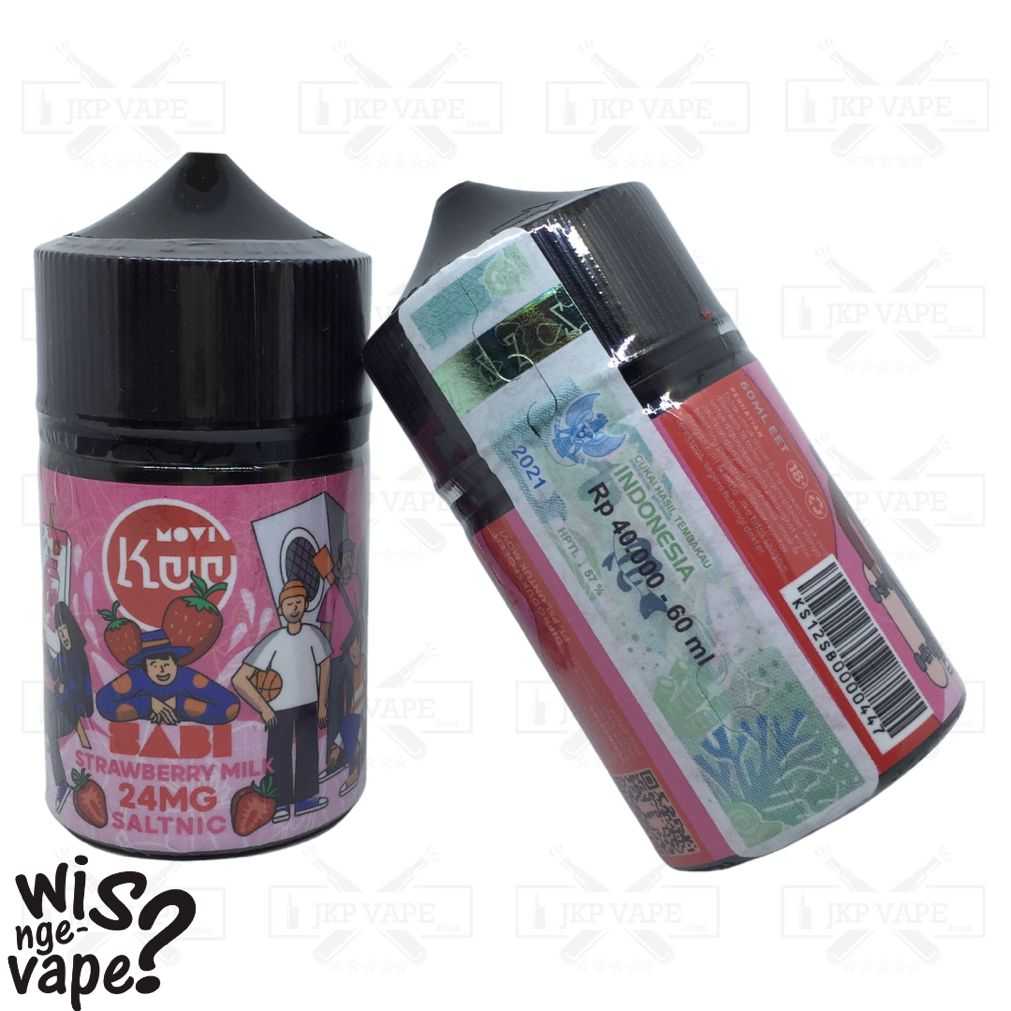 Jual MOVI Kuy Sabi Strawberry Milk 60ml - Liquid Vape Salt Nic
