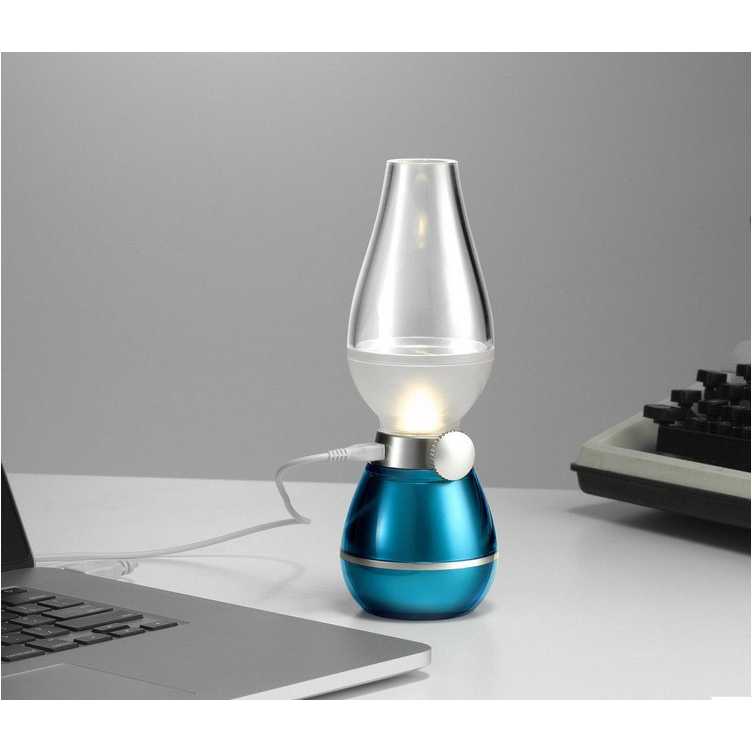 Jual Blow Retro Kerosene LED Candle Lamp USB Rechargeable