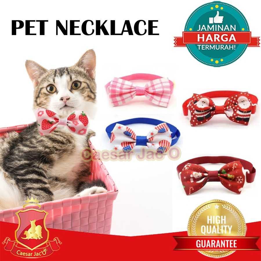 Jual Dog Cat Necklace Bow Tie - Pita Kalung Anjing Kucing Hewan