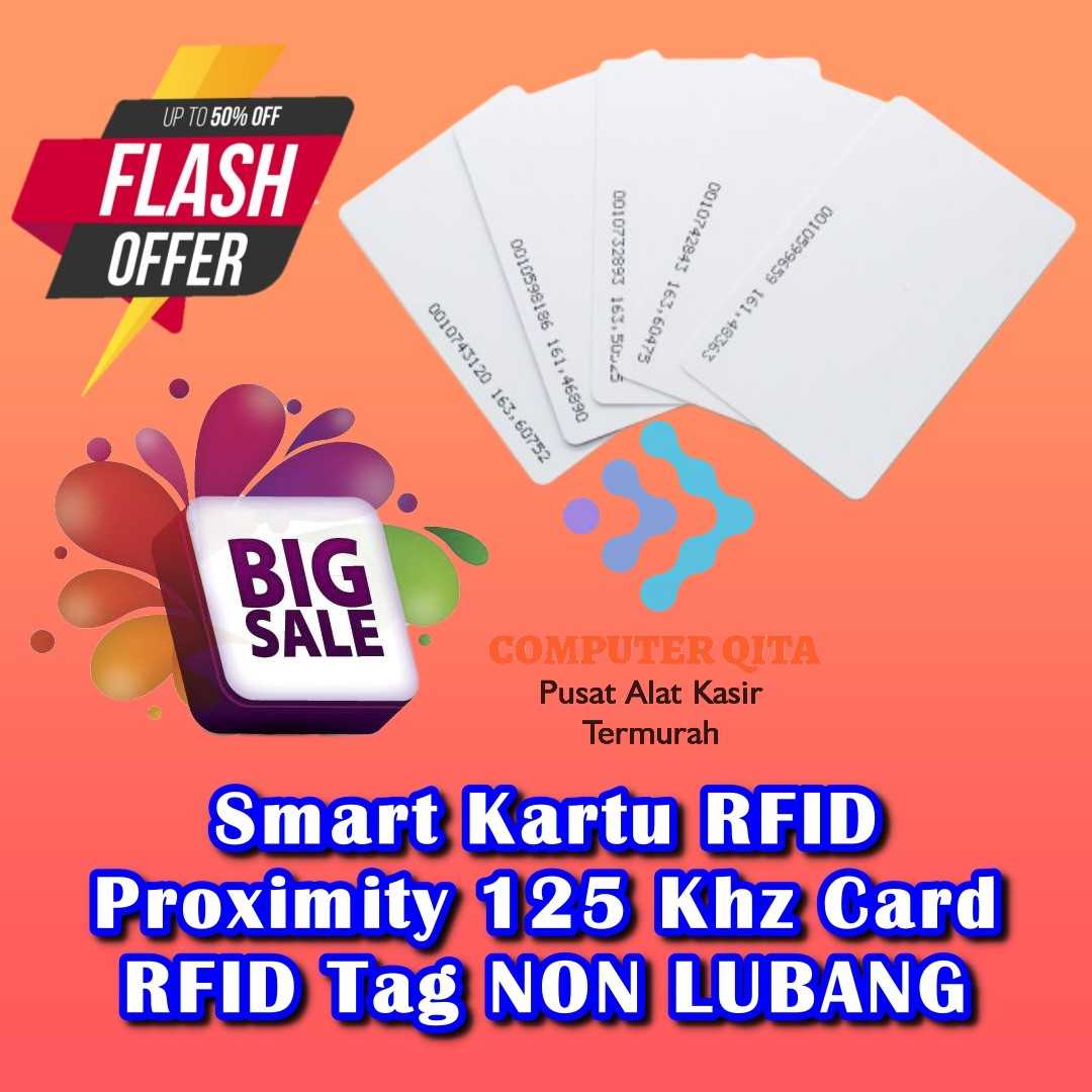 Jual Smart Kartu RFID Proximity 125 Khz Card RFID Tag NON LUBANG