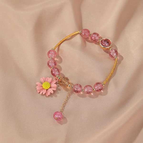 Jual gelang bunga daisy flower bead bracelet jge104 | Jakmall.com