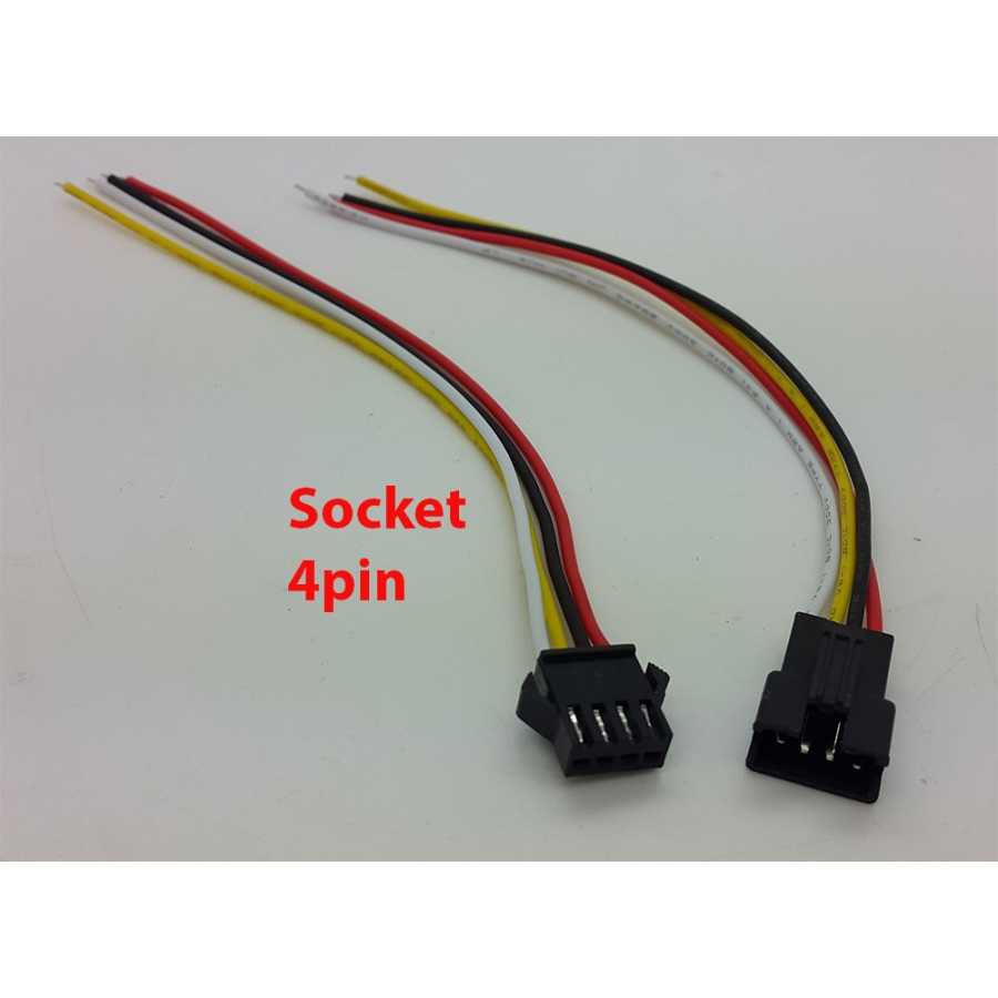 Jual Socket kabel 4 pin ( male + female ) 15cm | Jakmall.com