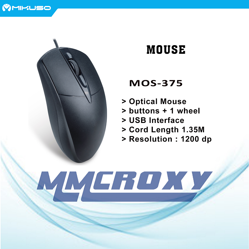 Jual Mouse MIKUSO MOS-375U USB interface wired optical mouse