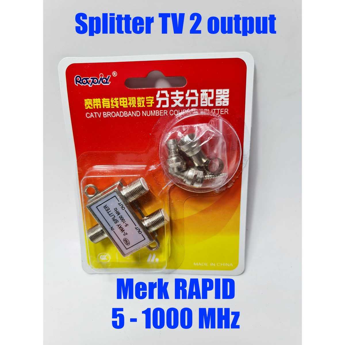 Jual Splitter TV Merk Rayden 2 cabang ( CATV Directional Coupler