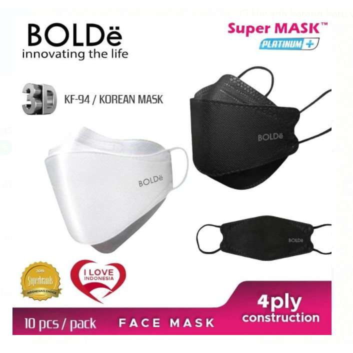 Jual Bolde Masker Super Mask Platinum ( 10 pcs / pack ) | Jakmall.com