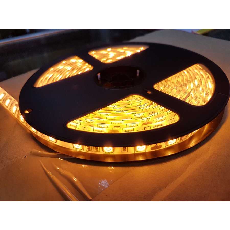 Jual 24V DC cahaya KUNING Flex Led Strip 5050 SMD waterproof 5