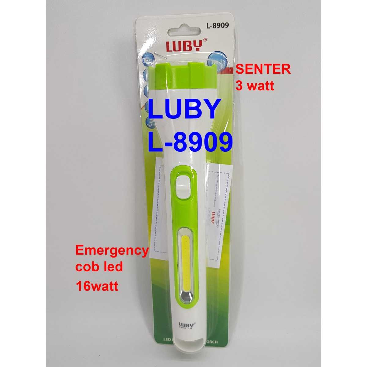Jual Senter Led Cas / Rechargeable 3 Watt + emergency led COB