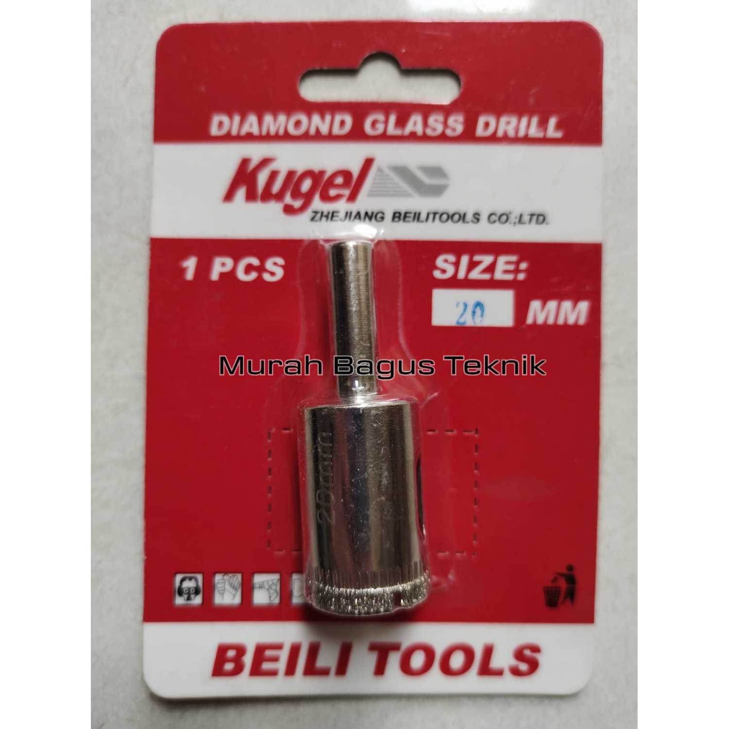Jual Diamond Glass Drill 20mm Mata Bor Kaca Keramik Hole Saw Kaca