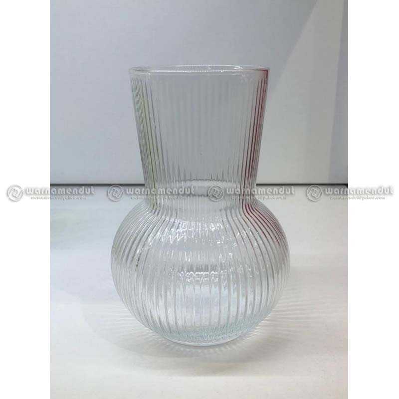 Jual WMO IK50470989 PADR Vas bunga kaca bening tinggi 17 cm