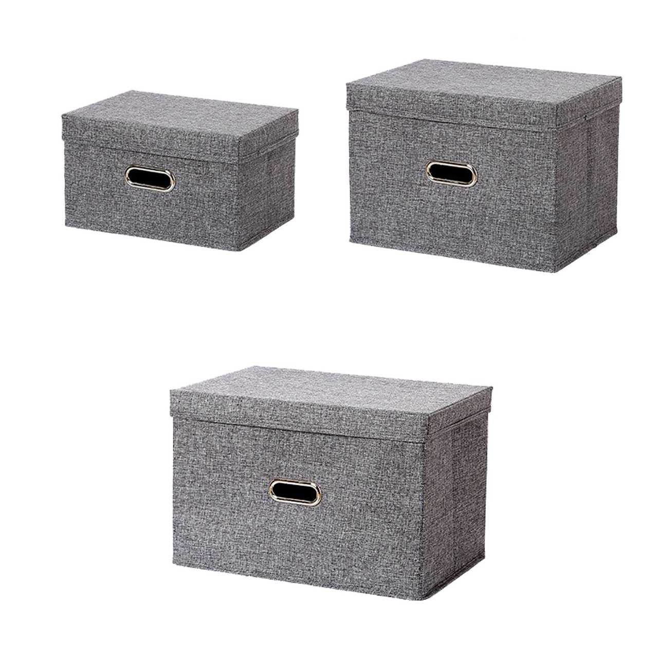 Jual UCHII HAKO Foldable Multi Purpose Storage Box Linen | Kotak