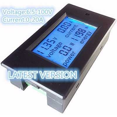 Jual DC 6.5-100V 20A 4 IN1 digital display LCD screen voltage