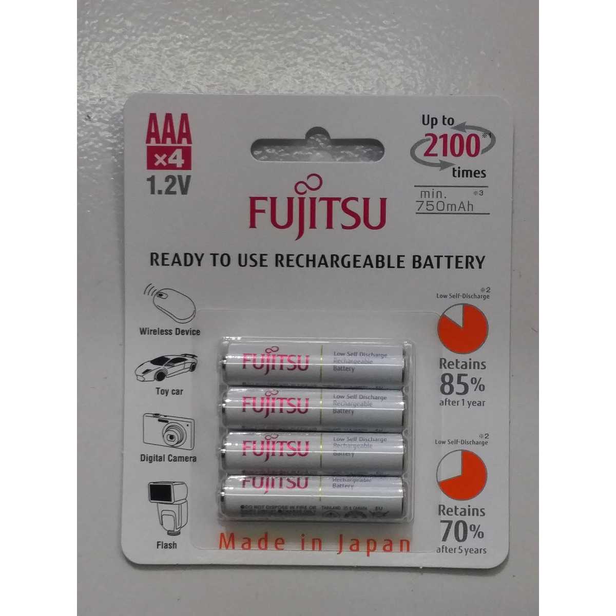 Jual Baterai / Battery Fujitsu 4 Pcs AAA 750mAh (Made In Japan)