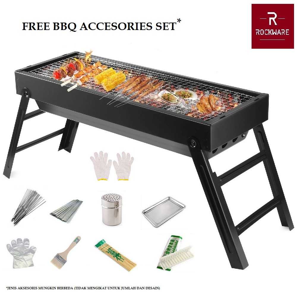 Jual ROCKWARE RW-BBQ01 - Alat Panggang Barbecue Portabel FREE