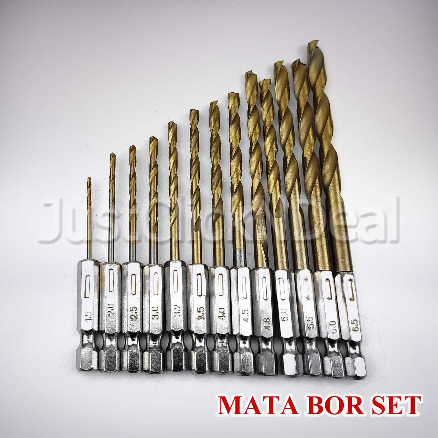 Jual Mata Bor Set Titanium Hex 1/4 Inch Drill BIt 13 Buah