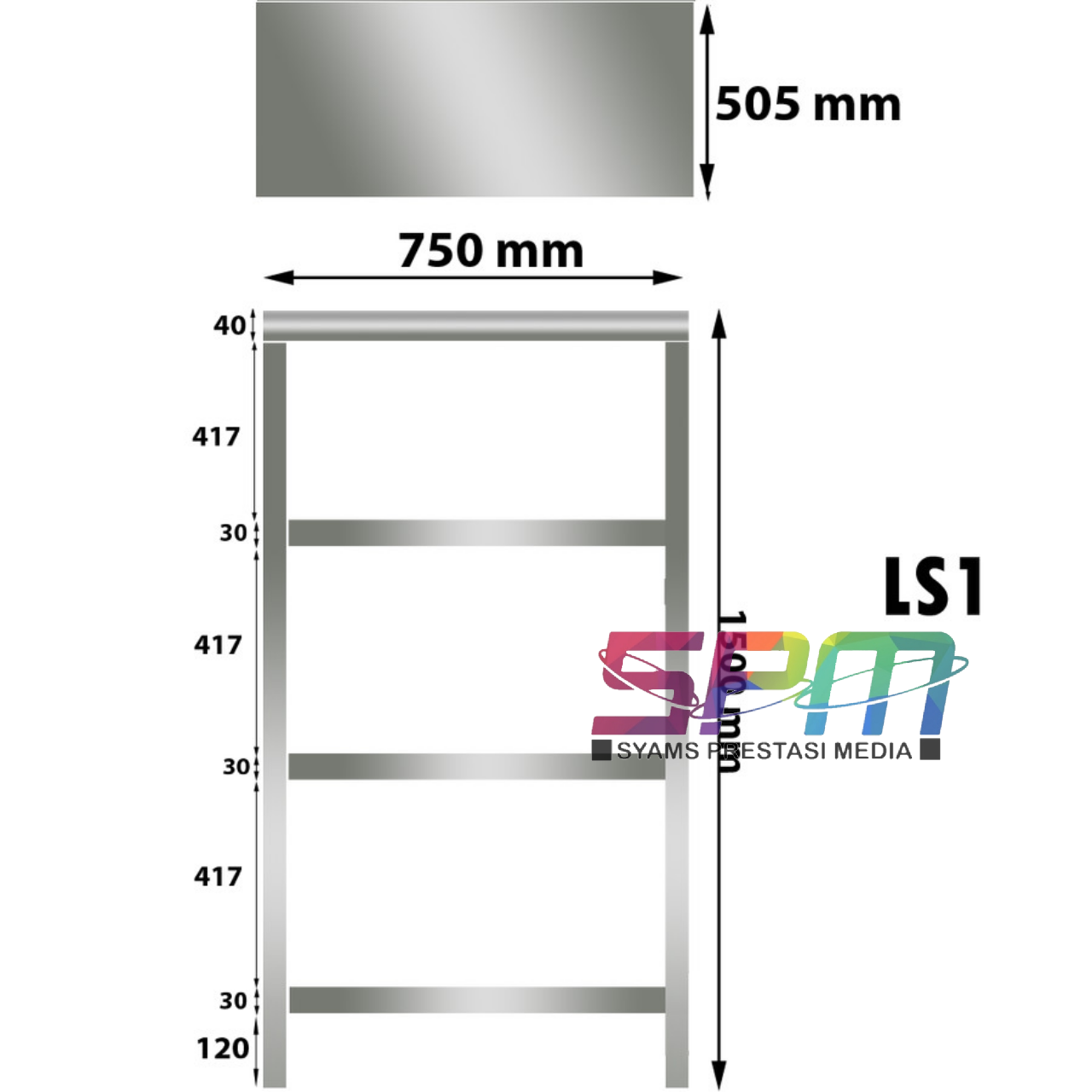 Jual Meja Rak Stainless Steel serbaguna MrDapur LS1 [ Bakery