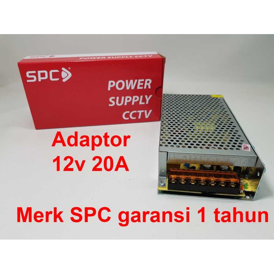 Jual (garansi 1 tahun) SPC Adaptor jaring 12v 20A/ power supply