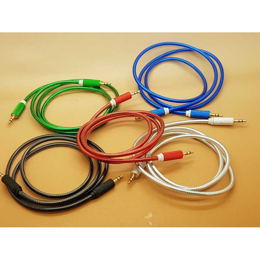 Jual Kabel Jack Stereo-Stereo 3,5 Inch Silicon ( 1 Meter )