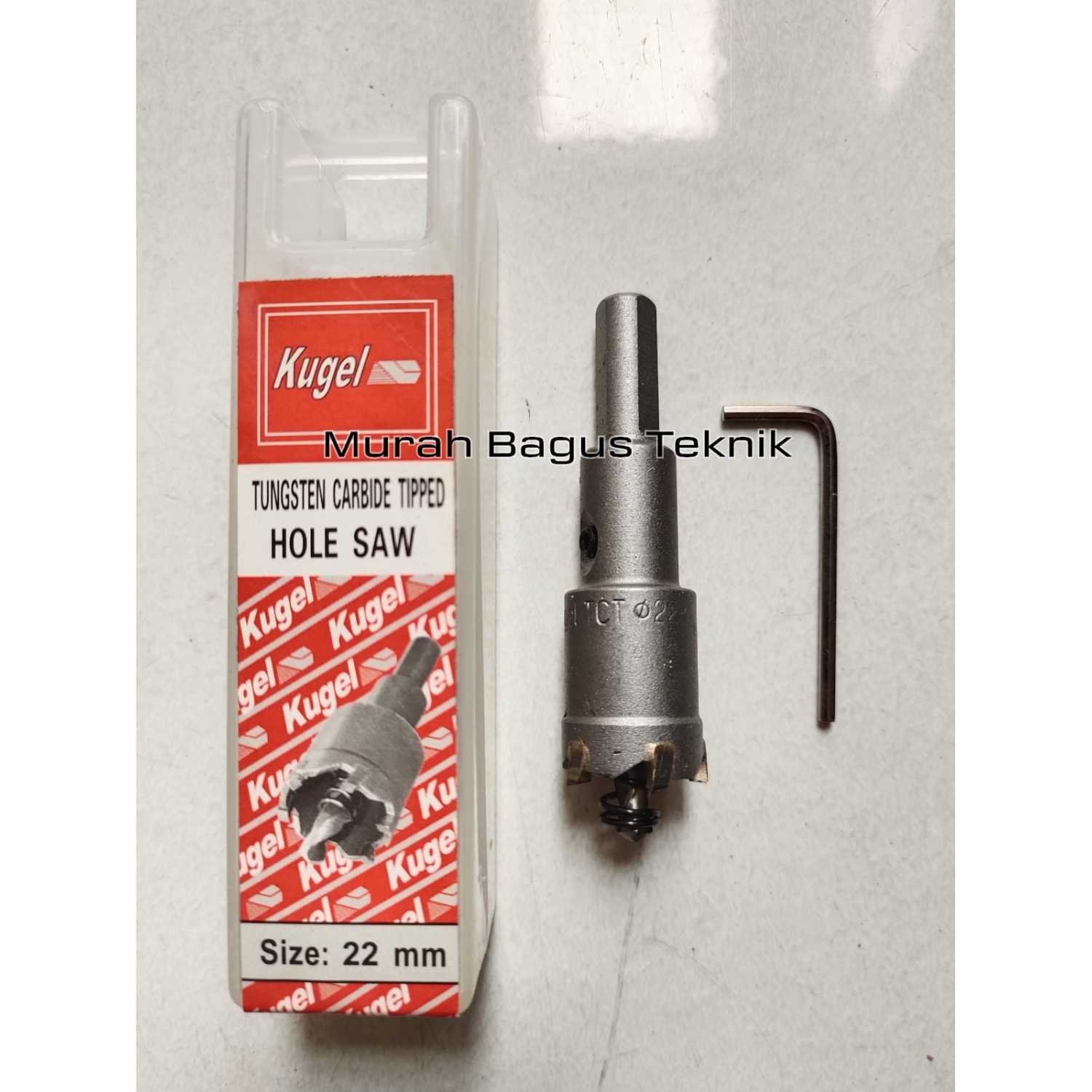 Jual Tungsten Carbide Tipped Hole Saw TCT 22mm Stainless Steel