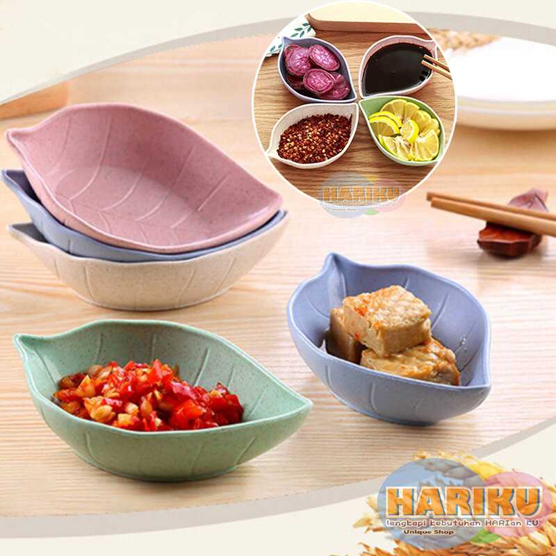 Jual Mangkuk Saji Tempat Saos Sambal Kecap Motif Daun / Mangkok