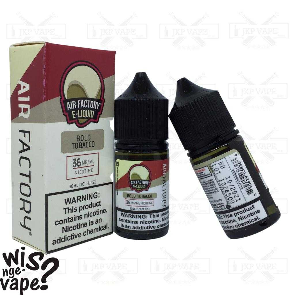 Jual Air Factory Bold Tobacco 30ml - Salt Nic Liquid Vape USA