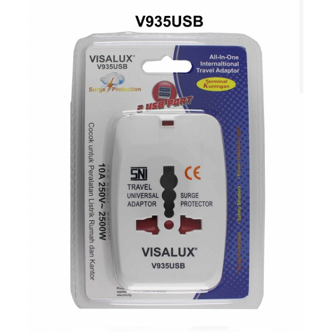 Jual Travel Universal Adaptor 2 USB Port Charger Universal