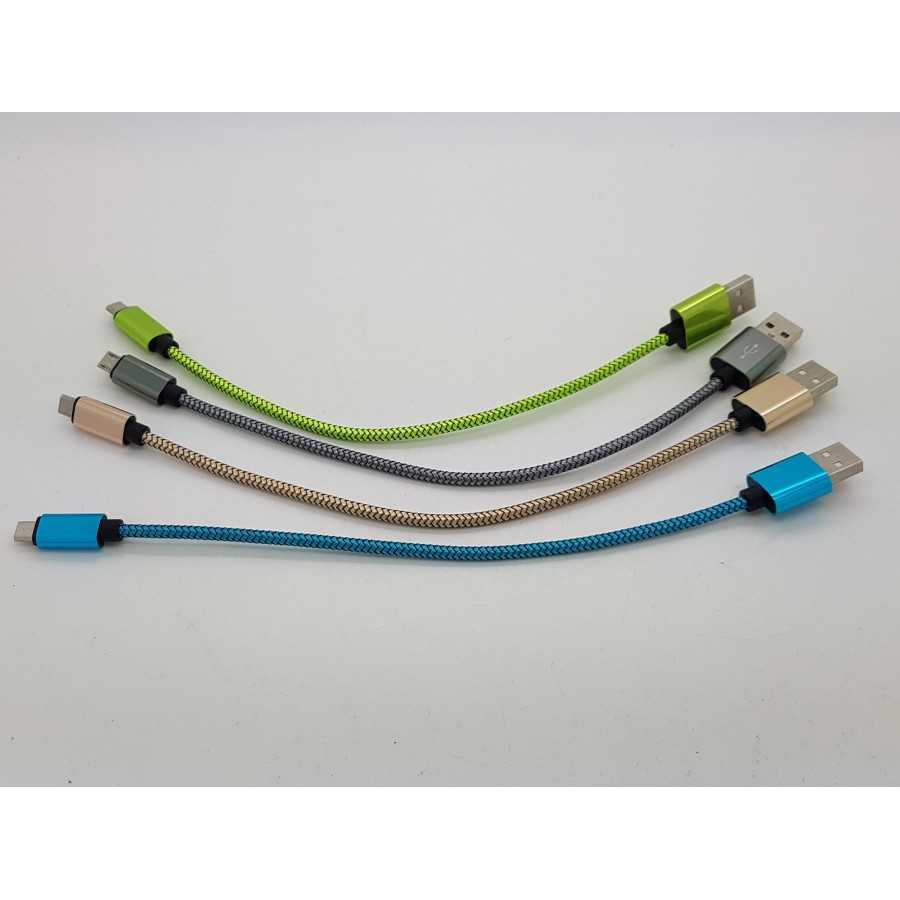 Jual kabel micro usb kepala metal panjang 22cm / kabel power bank