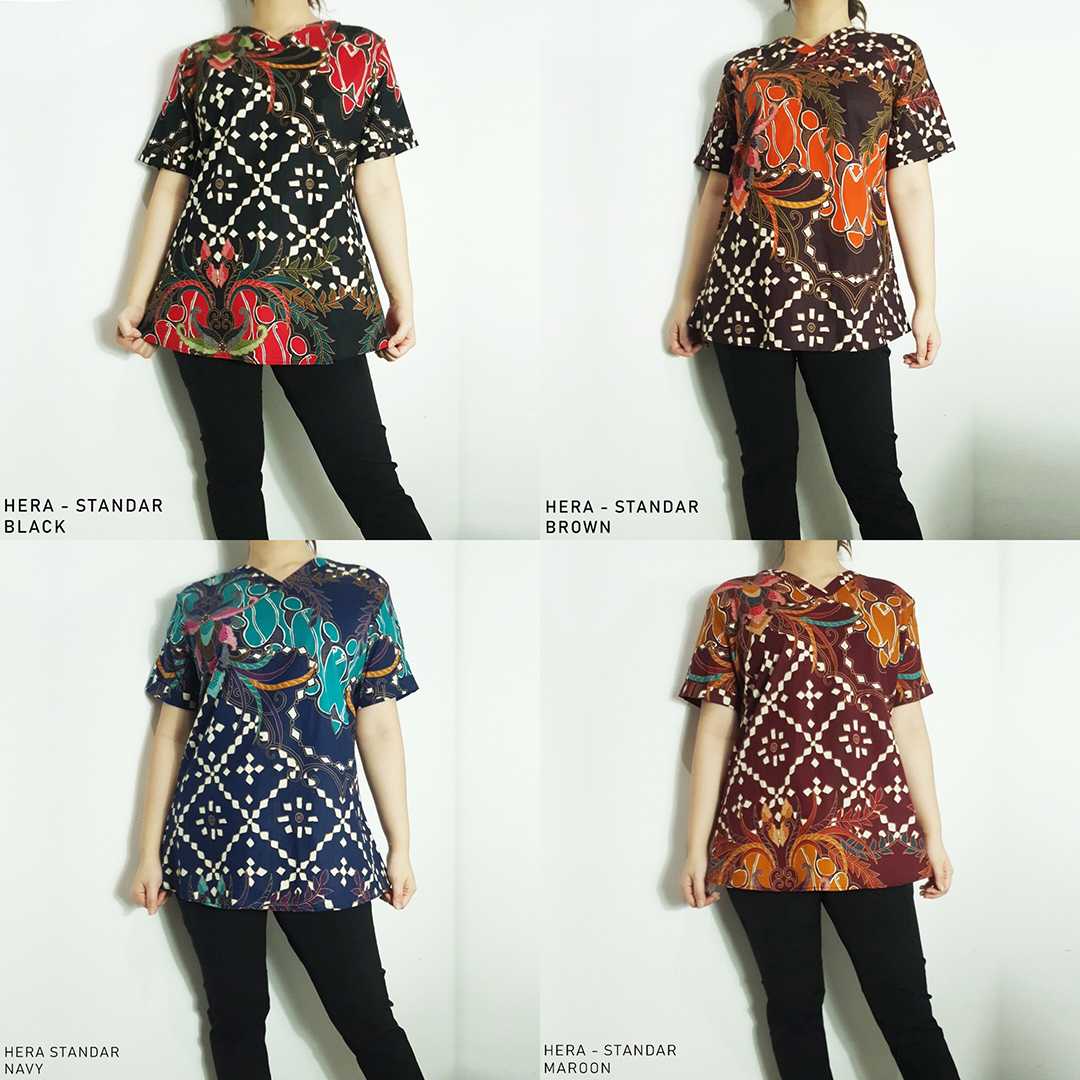 Jual Hera Atasan Batik Wanita Blouse Batik Cewek Setelan Batik