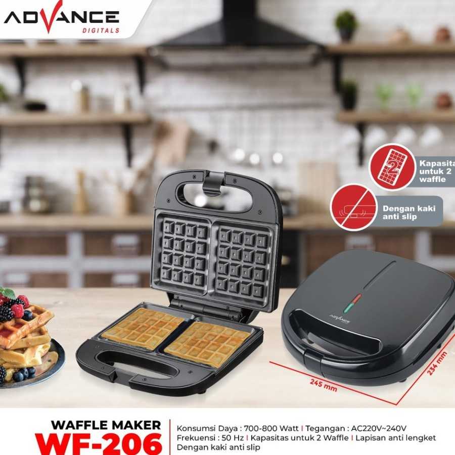 Jual Advance WF-206 Pemanggang Cetakan Kue Roti Waffle Maker