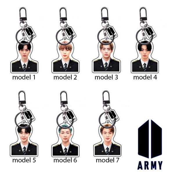 Jual gantungan kunci army Jin Suga J-Hope RM Jimin V jungkook