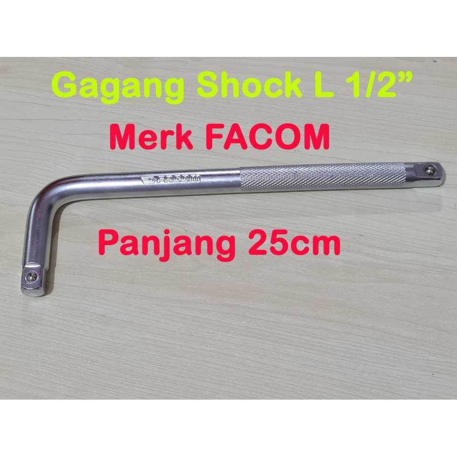 Jual FACOM Gagang Shock L 1/2"x10" L Handle Gagang Sock Sok