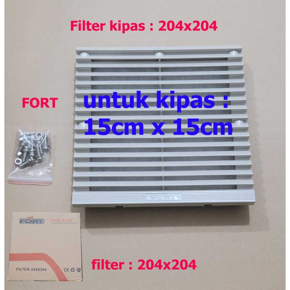 Jual FAN FILTER PLASTIK 15 x 15cm / 6 INCH COVER KIPAS PLASTIK