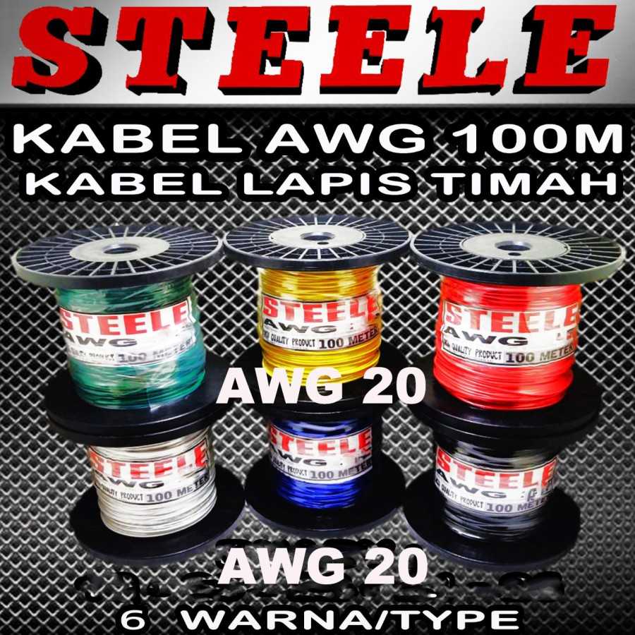 Jual Kabel AWG 20 STEELE 100 Meter dengan Tungkul - kabel