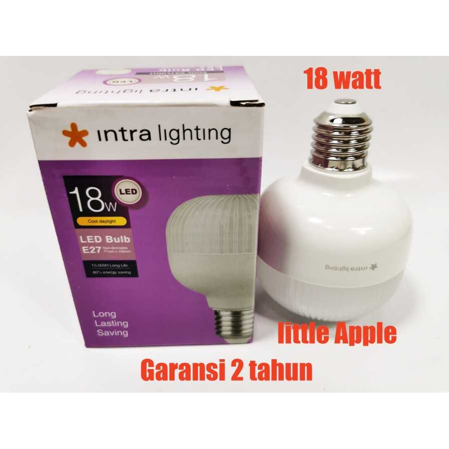 Jual lampu led bulb 18w little apple intra lighting Cahaya PUTIH