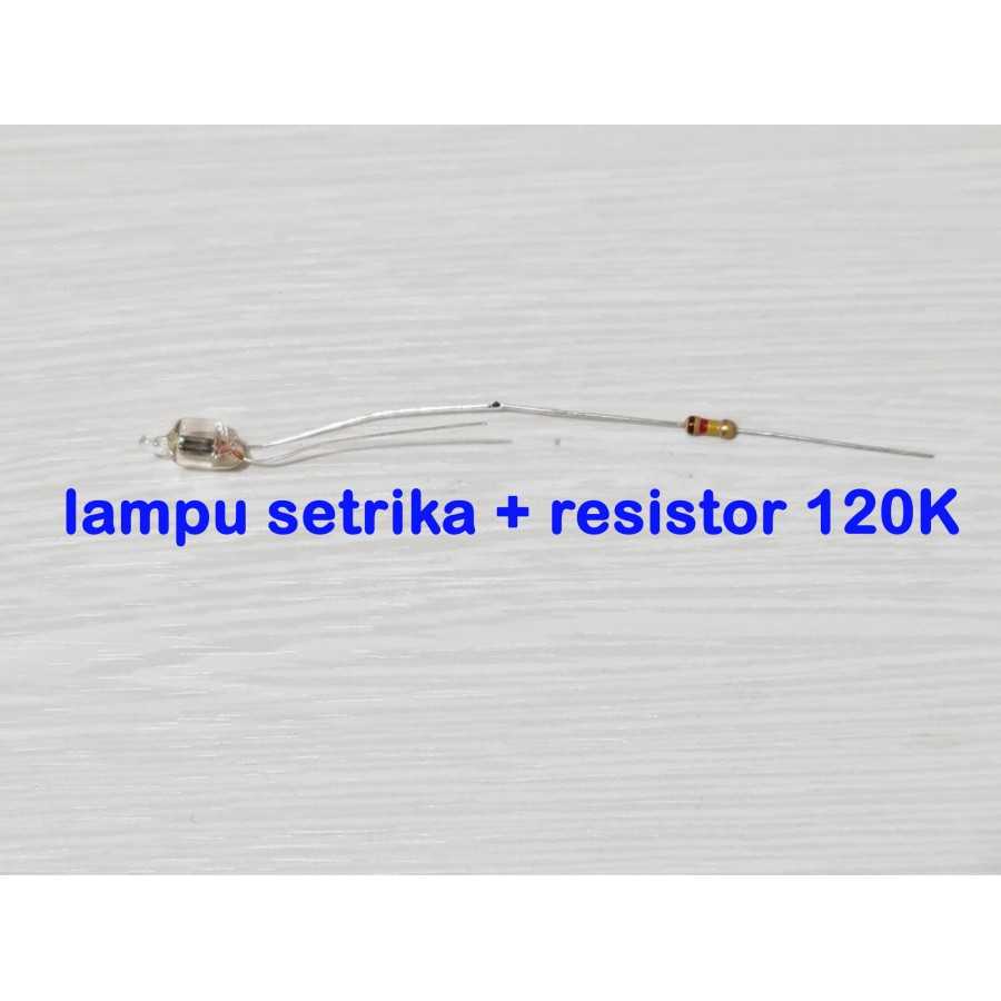 Jual Lampu setrika Neon AC Mini + Resistor - Lampu Setrika