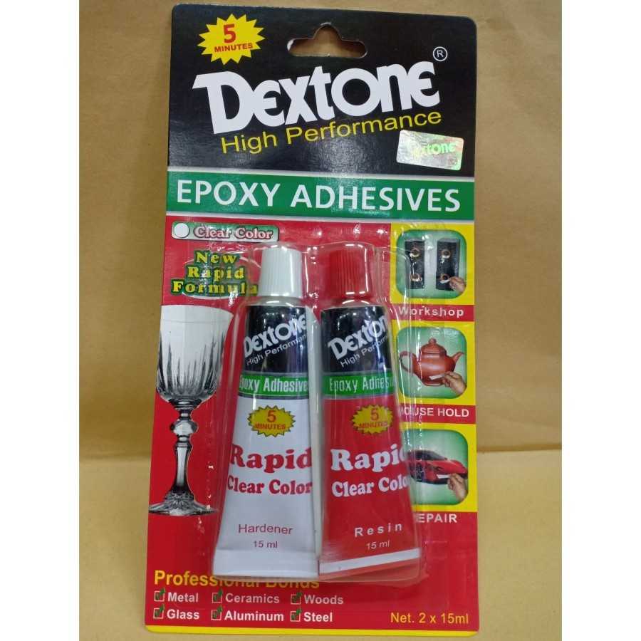 Jual Lem Epoxy Rapid DEXTONE 5 Menit Bening/ Lem campur rapid