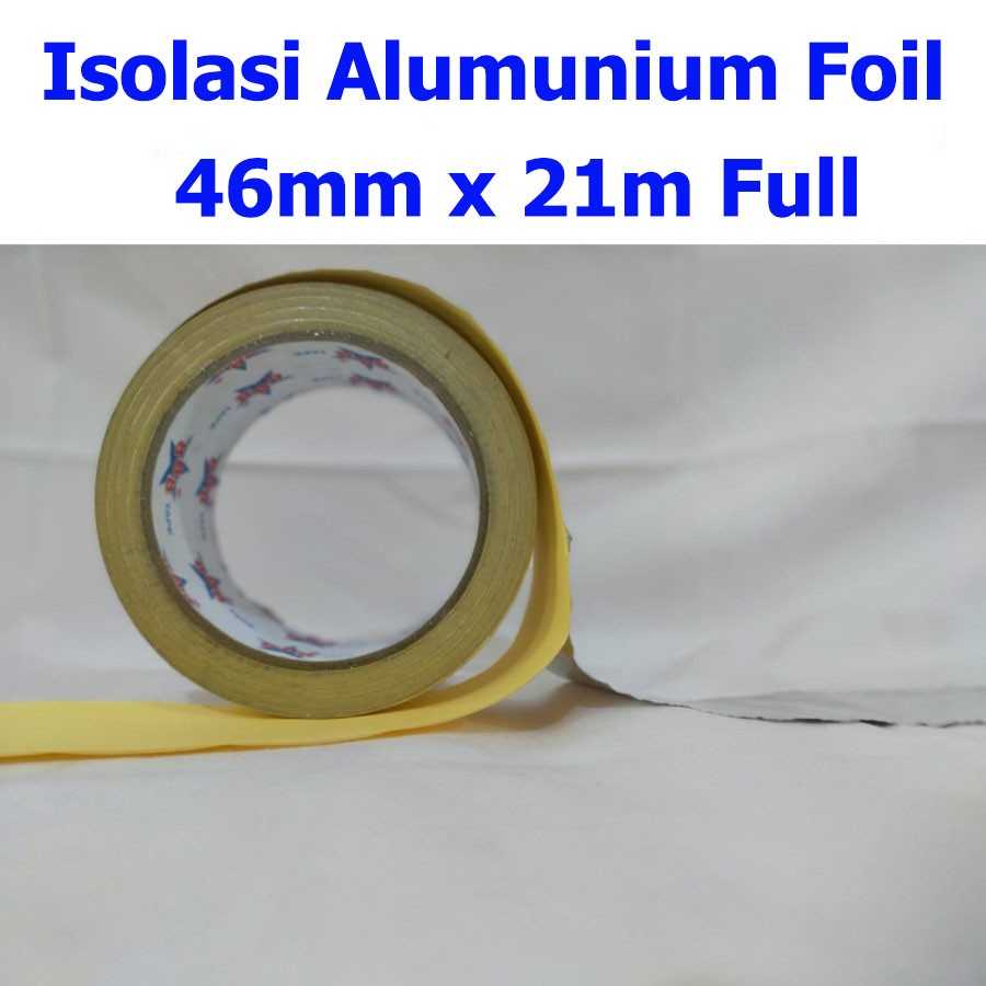 Jual Isolasi Alumunium foil tape 46mm x 21m full - lakban