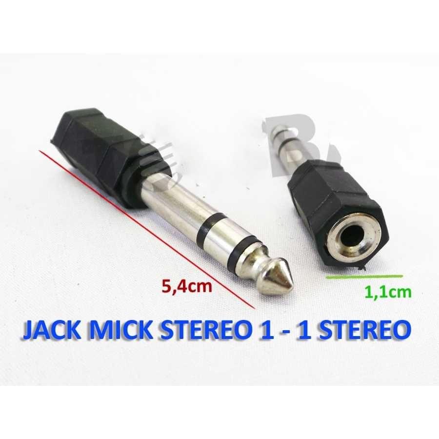 Jual converter konektor jack mic 6,5 mm akai male ke stereo 3,5