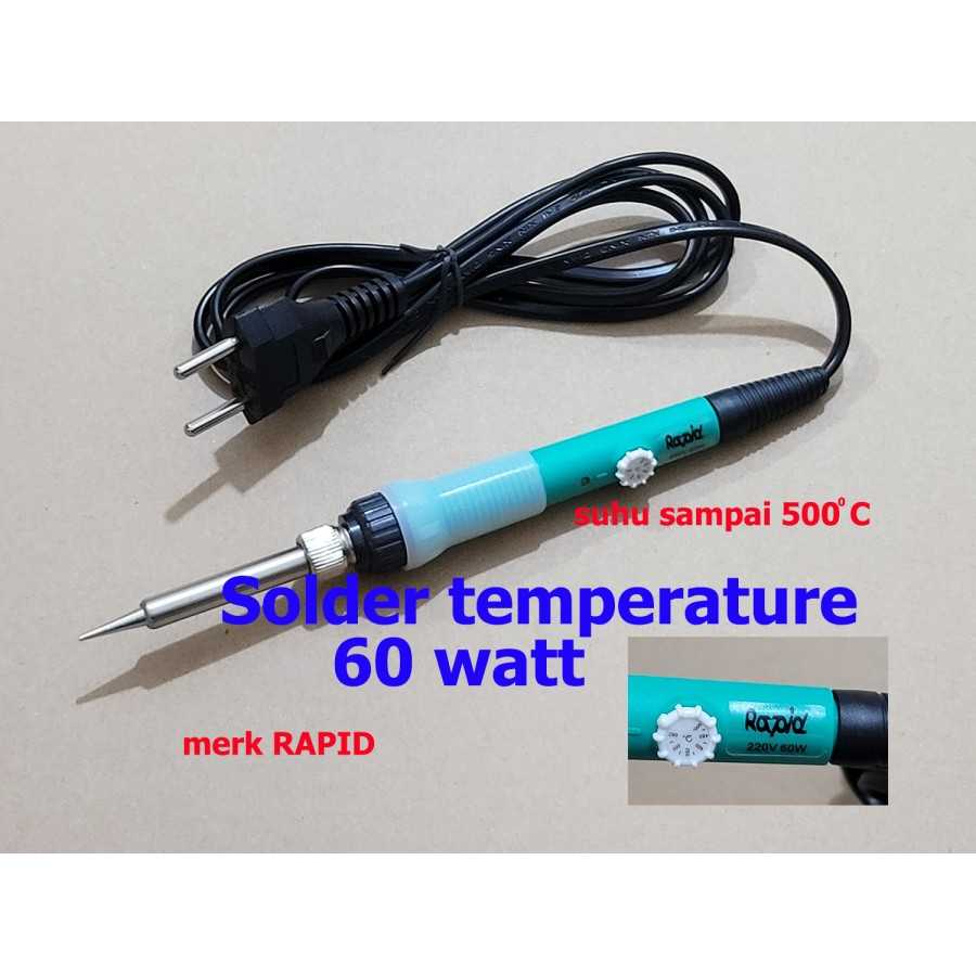 Jual Solder 60w temperature rapid suhu 500C With Solder Station