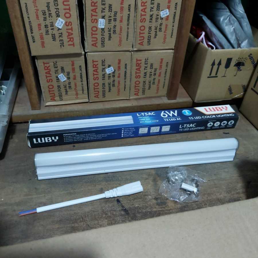 Jual Lampu TL 6W T5 30cm Led tube Luby LT5AC lampu set etalase