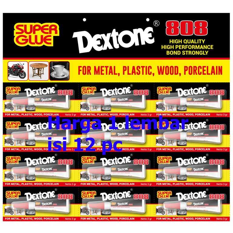 Jual Dextone 808 12pc Lem Super Glue Superglue Powerglue Power