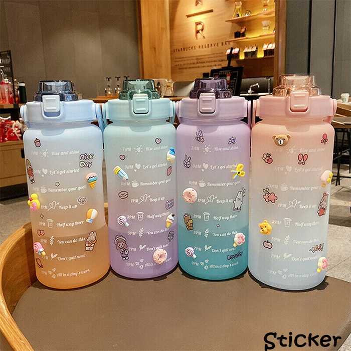 Jual Botol Minum Warna-Warni 2000ml/2L Lucu Rainbow Drinks
