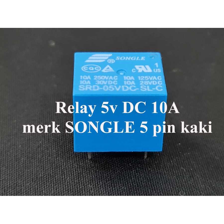 Jual Relay Songle 5V DC 5 Pin 10A Original srd-05vd-ssl-c