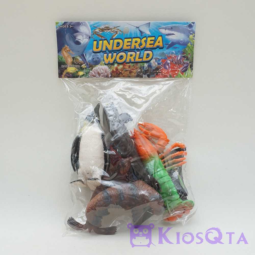 Jual mainan figure karet hewan laut under sea world lobster pari