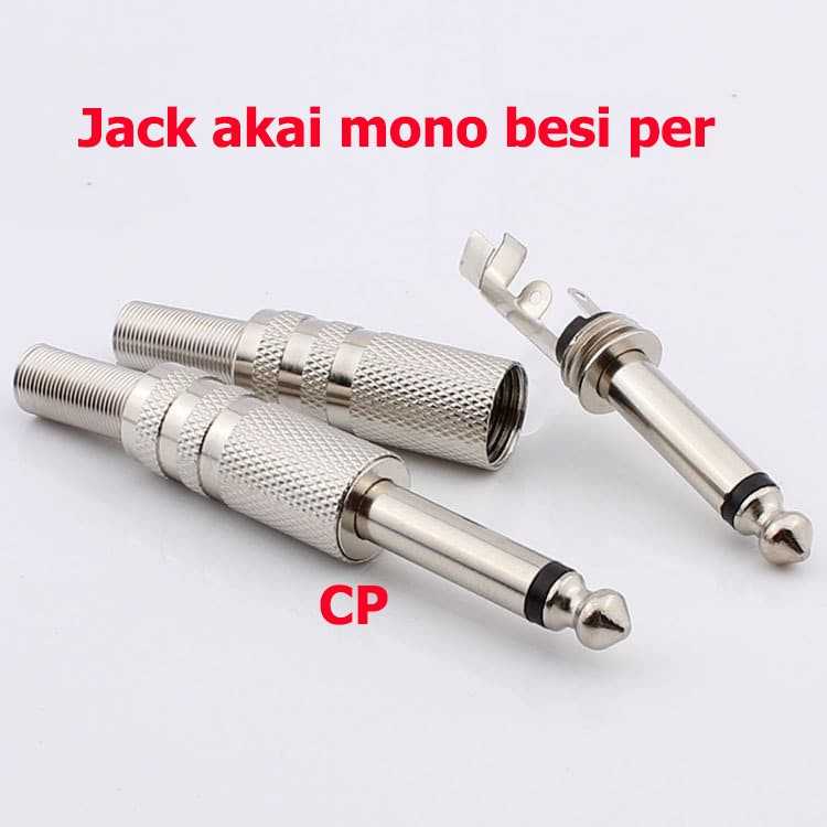 Jual Jack Akai Mono Besi buntut per Silver - Mic Gitar Bas