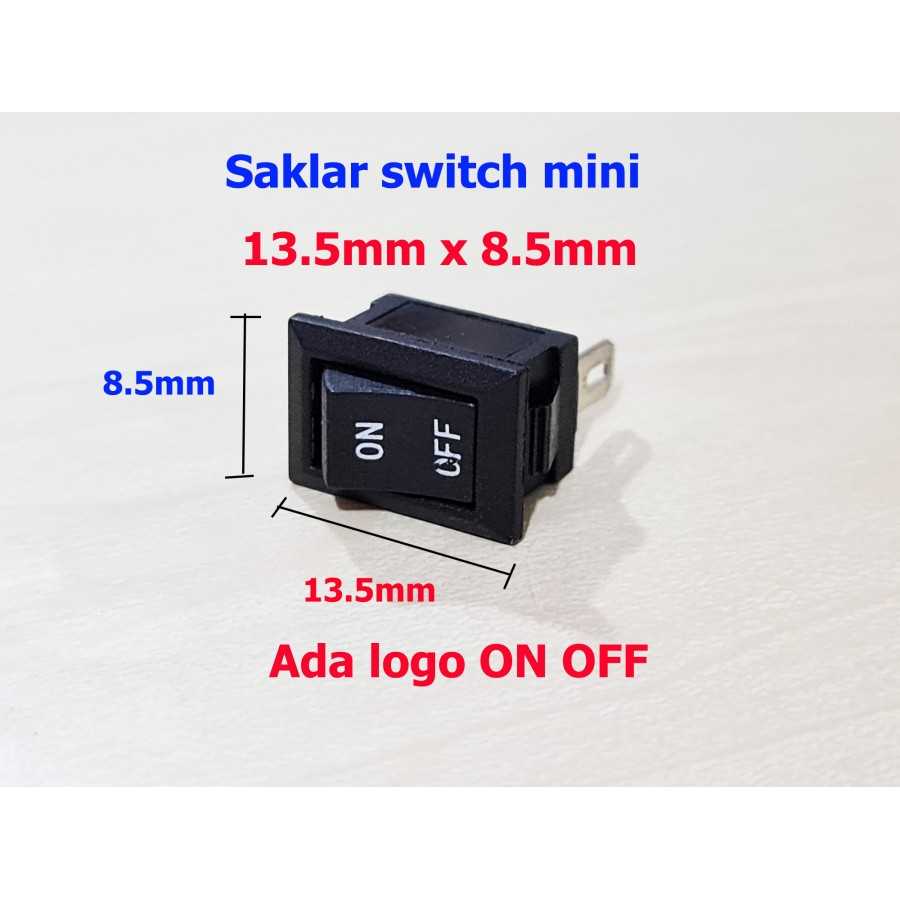 Jual Rocker Switch Micro 2 Pin ON OFF 13.5x8.5mm Hitam CP